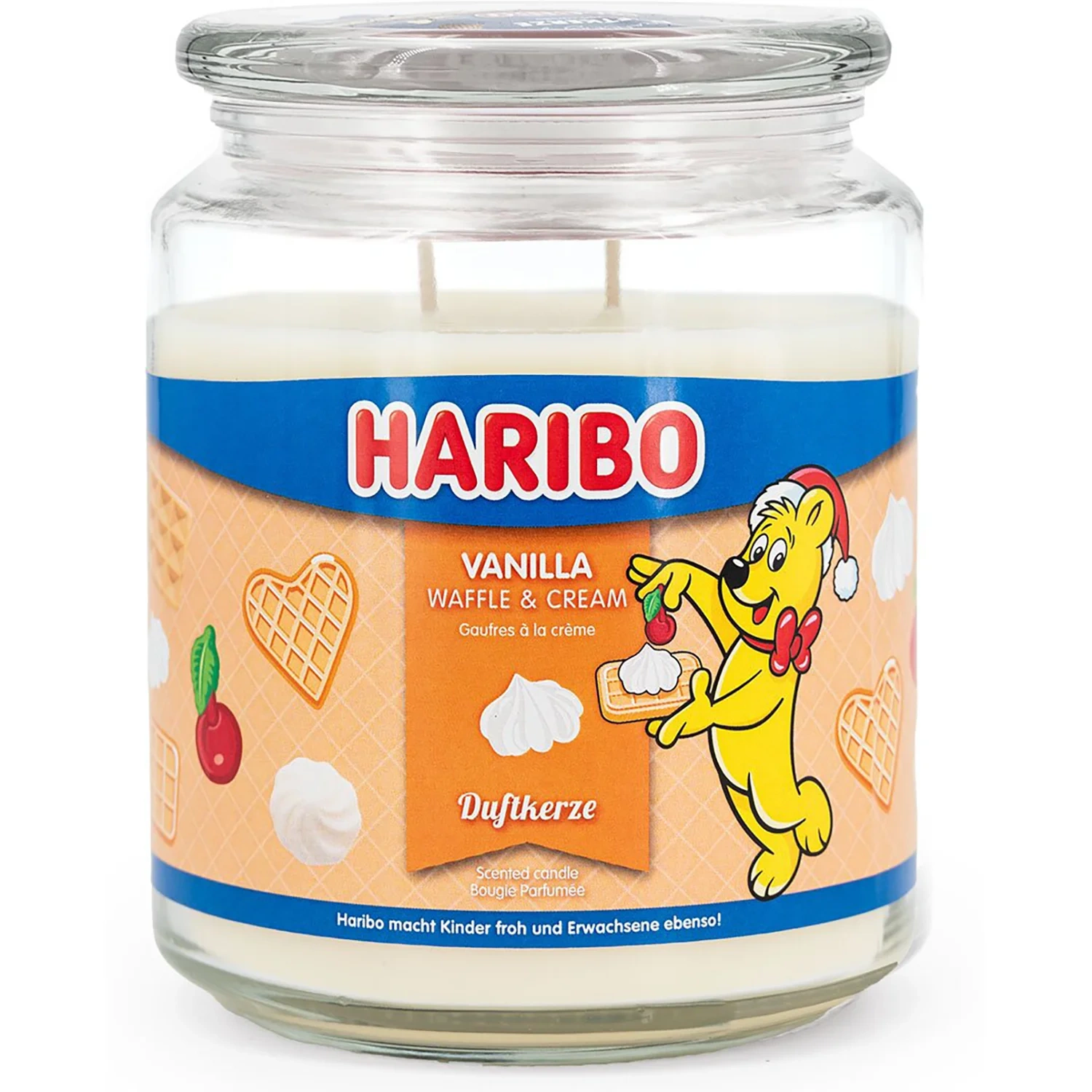 Haribo scented candle in glass 510 g - Vanilla Waffle Cream at CWStore
