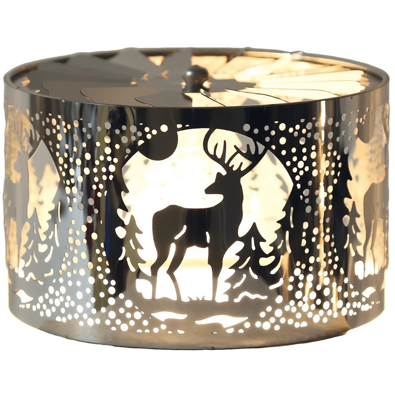 Rotating metal burning cap Woodbridge - Stag Silver at CWStore